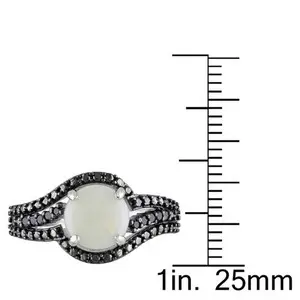 JULIANNA B. Black Diamond And Cocktail Ring