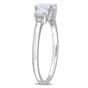 JULIANNA B. 10k White Gold And Diamond Ring