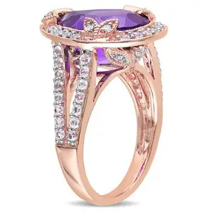 JULIANNA B. White Topaz & Diamond Shank Ring