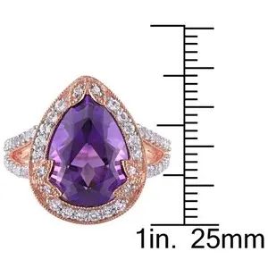 JULIANNA B. White Topaz & Diamond Shank Ring