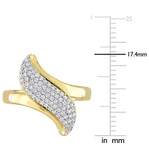 JULIANNA B. Diamond Swirl Ring Yellow-plated Silver