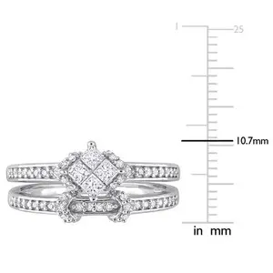 JULIANNA B. 1/2 Ctw Diamond Bridal Ring Set