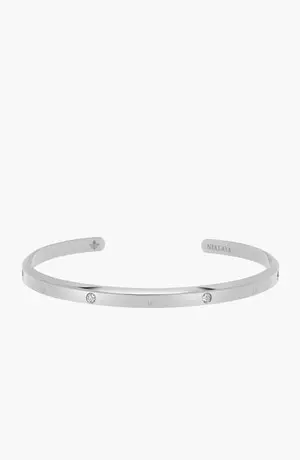 NIALAYA JEWELRY Fleur De Lis Cuff Bracelet - Silver