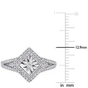 JULIANNA B. Diamond Halo Split Shank Ring