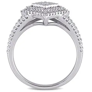 JULIANNA B. Diamond Halo Split Shank Ring