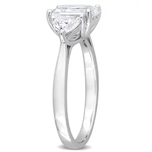 JULIANNA B. Moissanite Emerald 3-stone Ring
