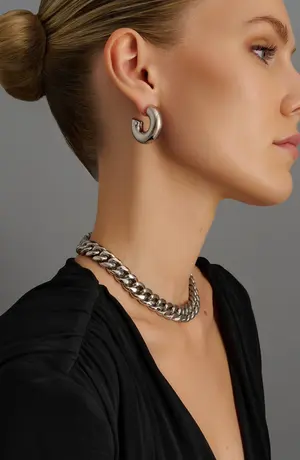 NIALAYA JEWELRY Chunky Cuban Chain Choker