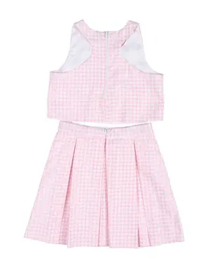 FLORENCE EISEMAN Houndstooth Top And Pleated Skirt Set