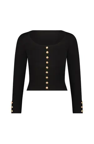 THE NOLI SHOP Edie Knit Top - Black