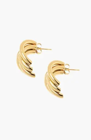 NIALAYA JEWELRY Plated Layered Hoops