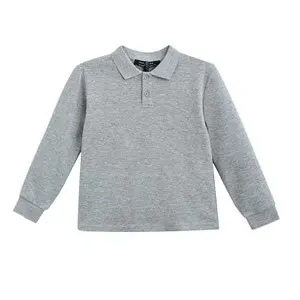 MOUSTACHE Long Sleeve Polo Shirt - Grey