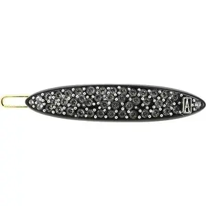Alexandre De Paris Solferino Crystal Acetate Side Barrette - Black