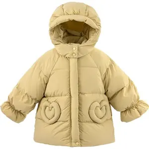 MIMI TUTU Glow Heart-pocket Puffer Jacket - Yellow