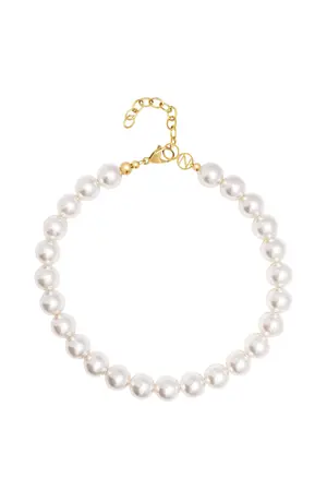 NIALAYA JEWELRY Chunky Pearl Choker Necklace - Ivory