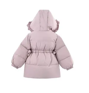 MIMI TUTU Ruffle-hood Coat With Matching Scarf - Purple