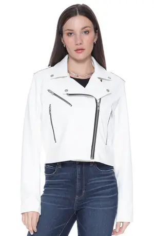 Faux Leather Biker