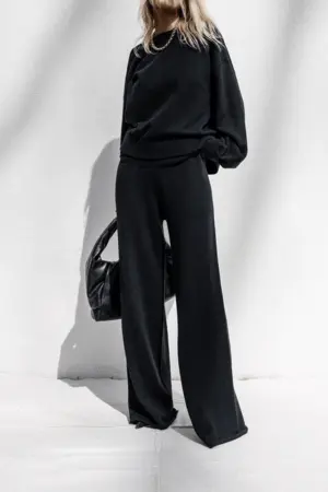 Naked Cashmere Josie Wide-leg Pants - Black