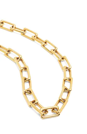 NIALAYA Paperclip Chain Necklace - Gold