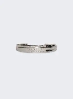 MAISON MARGIELA Enamel Logo Cuff - Silver