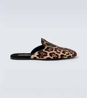 Dolce & Gabbana Leopard-print Calf Hair Mules - Multicoloured