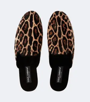 Dolce & Gabbana Leopard-print Calf Hair Mules