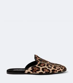 Dolce & Gabbana Leopard-print Calf Hair Mules