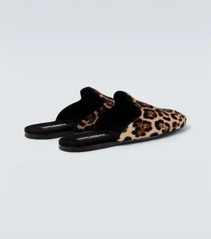 Dolce & Gabbana Leopard-print Calf Hair Mules