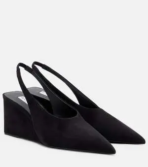 Alaïa Cube 75 Wedge Slingback Pumps