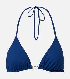 Melissa Odabash Costa Halterneck Bikini Top - Blue