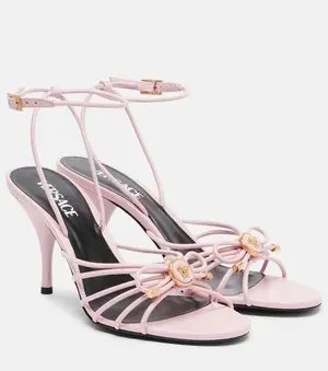 Versace La Medusa 85 Leather Sandals - Pink