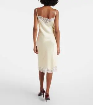 Stella McCartney Lace-trimmed Satin Slip Dress