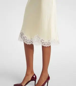 Stella McCartney Lace-trimmed Satin Slip Dress