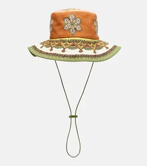 ALEMAIS Alémais Printed Cotton Fedora - Multicoloured
