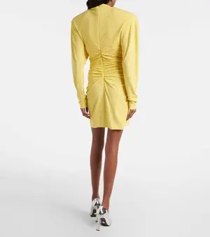 Stella McCartney Draped Jersey Minidress - Yellow