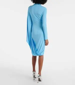 Stella McCartney Draped Midi Dress - Blue
