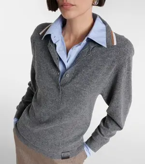 Stella McCartney Layered Virgin Wool Polo Sweater