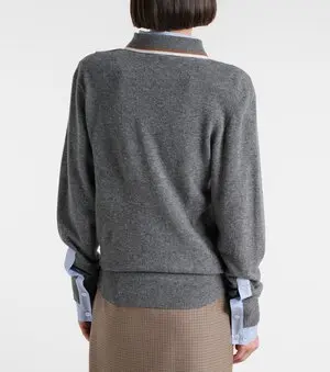 Stella McCartney Layered Virgin Wool Polo Sweater