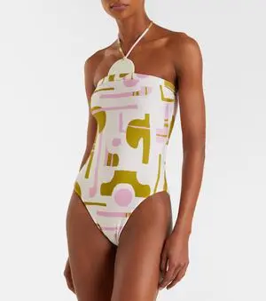 ADRIANA DEGREAS Balearic Halterneck Swimsuit