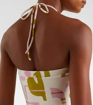 ADRIANA DEGREAS Balearic Halterneck Swimsuit
