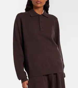 Extreme Cashmere N°223 Be For Cashmere-blend Polo Sweater - Brown