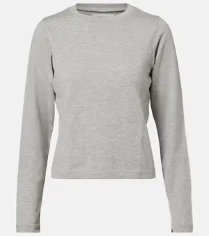 Extreme Cashmere N°451 Lisa Cotton And Cashmere Top - Grey