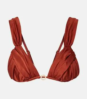 BANANHOT Ari Gathered Bikini Top - Orange