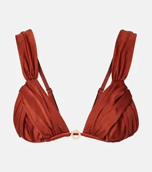 BANANHOT Ari Gathered Bikini Top - Orange