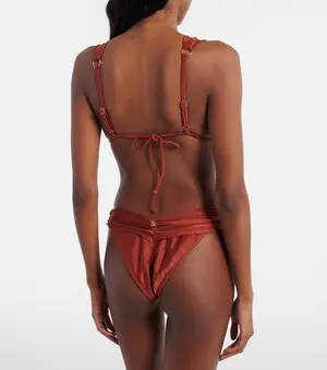 BANANHOT Ari Gathered Bikini Top - Orange