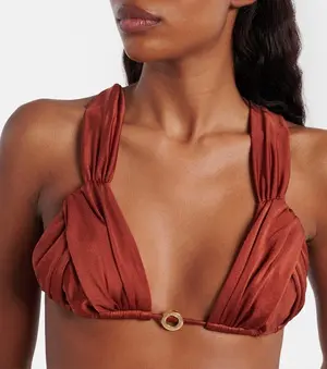 BANANHOT Ari Gathered Bikini Top - Orange