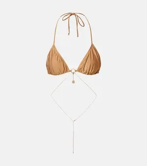 BANANHOT Chain Bikini Top - Beige