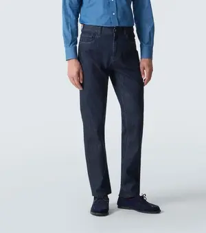 Canali Straight Leg Jeans - Blue