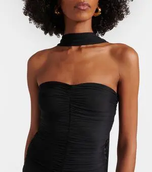 BANANHOT Ross Ruched Jersey Maxi Dress