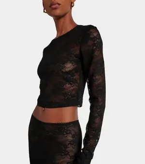 BANANHOT Rona Cropped Lace Top