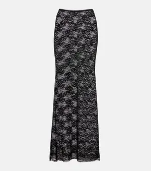 BANANHOT Rona Lace Midi Skirt - Black